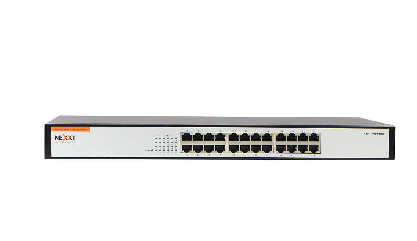 Nexxt —Naxos2400R 24-port Ethernet rack switch metal | Nexxt Solutions