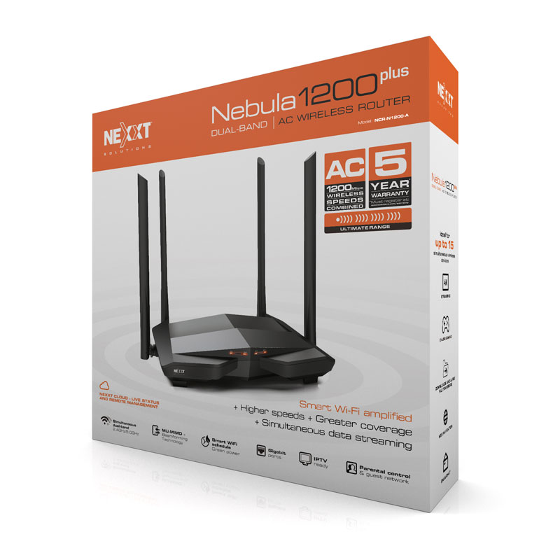 Nexxt - Nebula1200plus dual band -AC wireless router | Nexxt Solutions