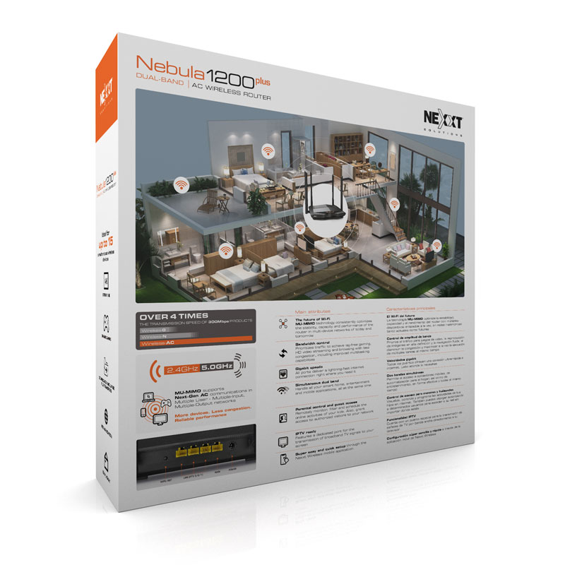 Nexxt - Nebula1200plus dual band -AC wireless router | Nexxt Solutions